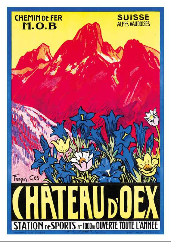 CHÂTEAU D'OEX - Affiche de François Gos - 1934 – LIGHTMOTIF EDITIONS