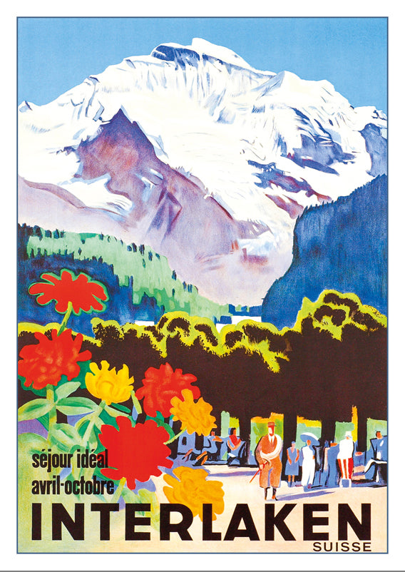 INTERLAKEN - Affiche d'Otto Baumberger - 1935 – LIGHTMOTIF EDITIONS